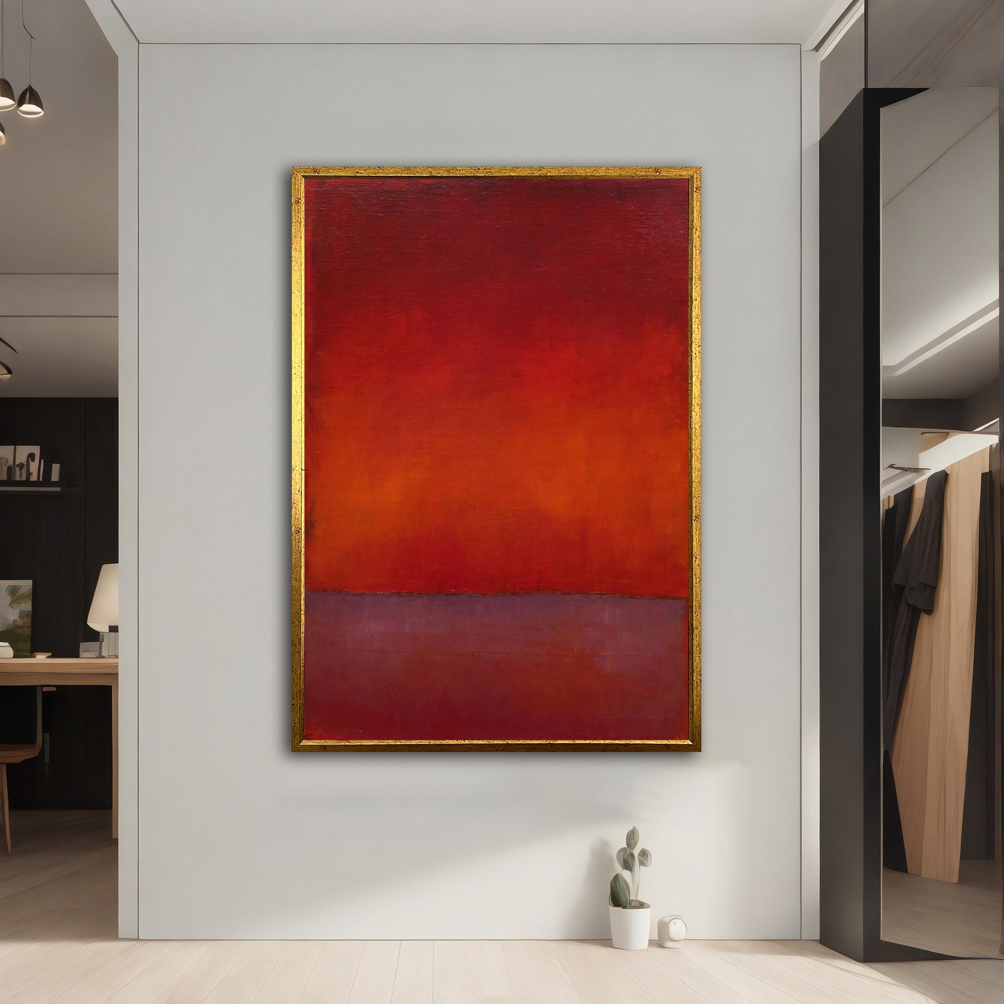 Mark Rothko Red Canvas Wall Art, Mark Rothko Production, Modern Wall ...