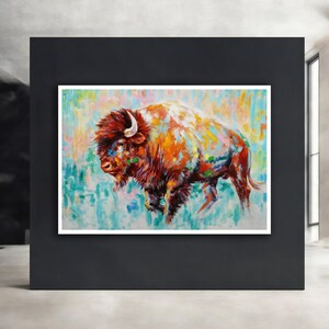Bison Canvas Print, Bison Canvas Wall Art, Bison Art Print, Extra Large ...