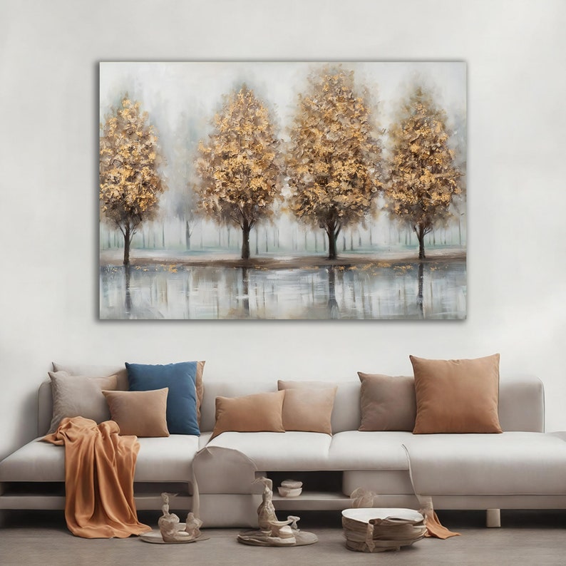 Abstract Tree Art Tree Painting Wall Art Canvas Art Original Artwork ...