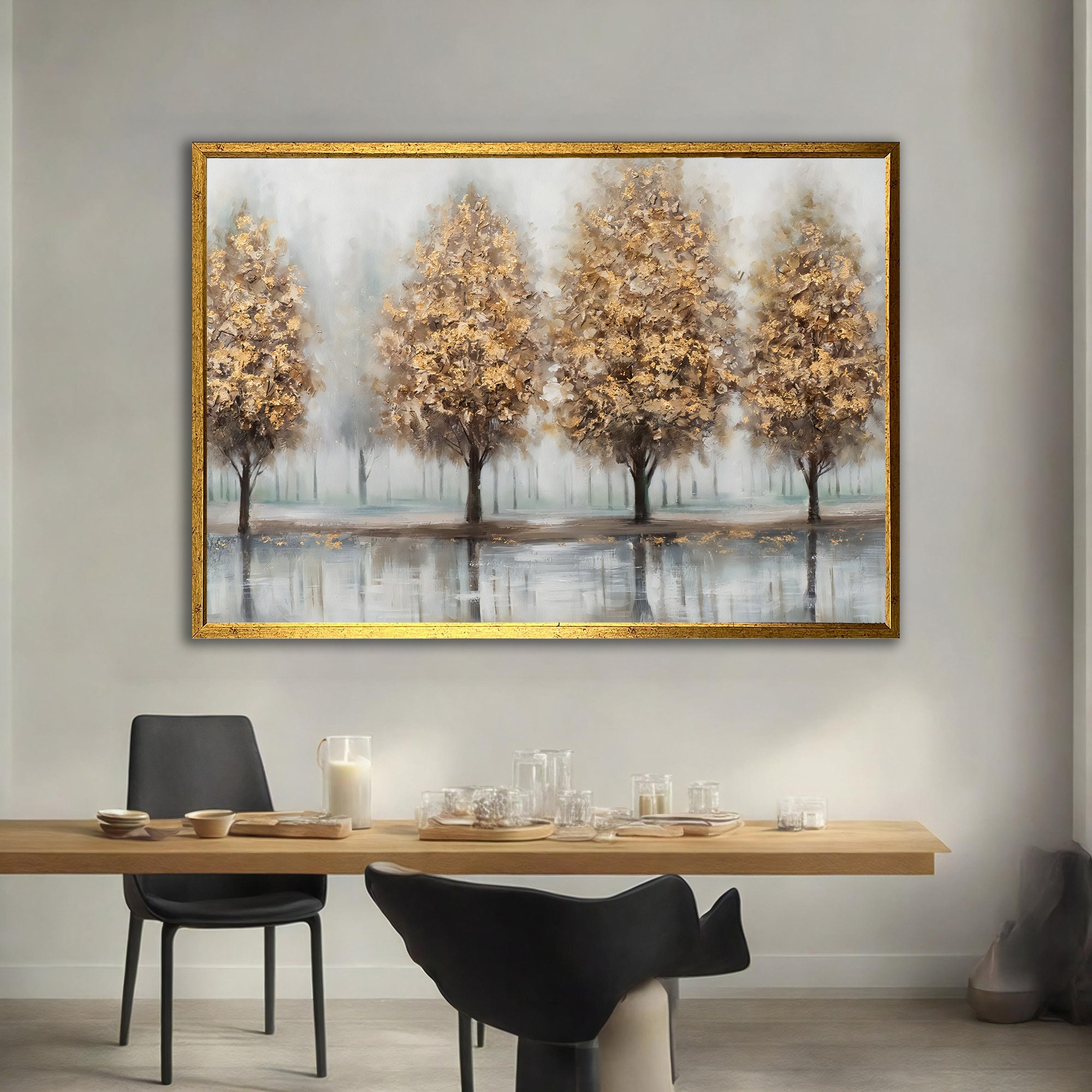 Abstract Tree Art Tree Painting Wall Art Canvas Art Original Artwork ...