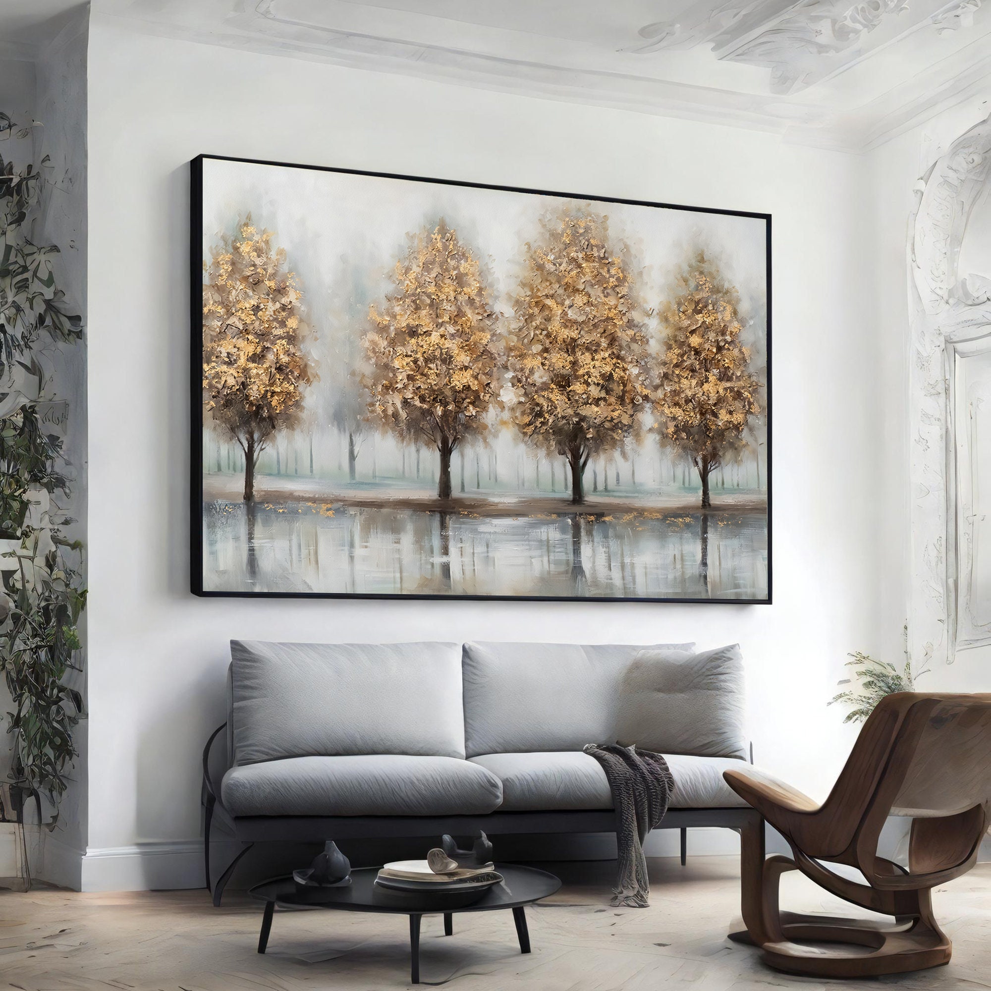 Abstract Tree Art Tree Painting Wall Art Canvas Art Original Artwork ...