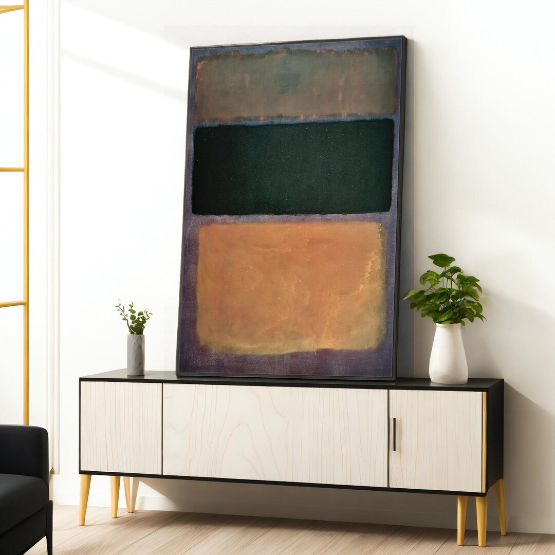 Mark Rothko Framed Canvas Art, Mark Rothko Green Reproduction ,abstract ...