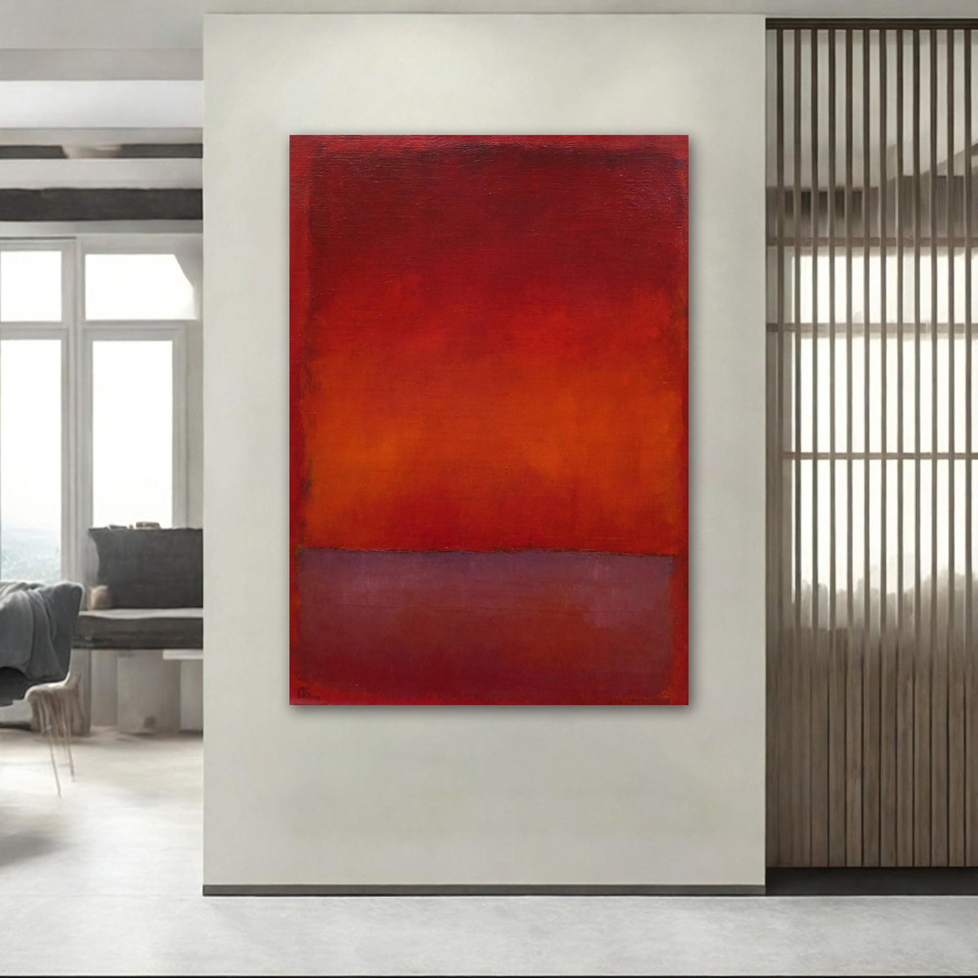 Mark Rothko Red Canvas Wall Art, Mark Rothko Production, Modern Wall ...