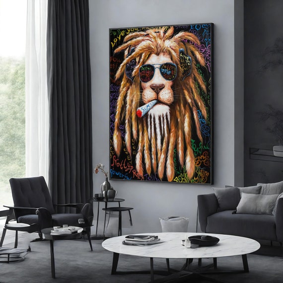 Rasta Lion Poster
