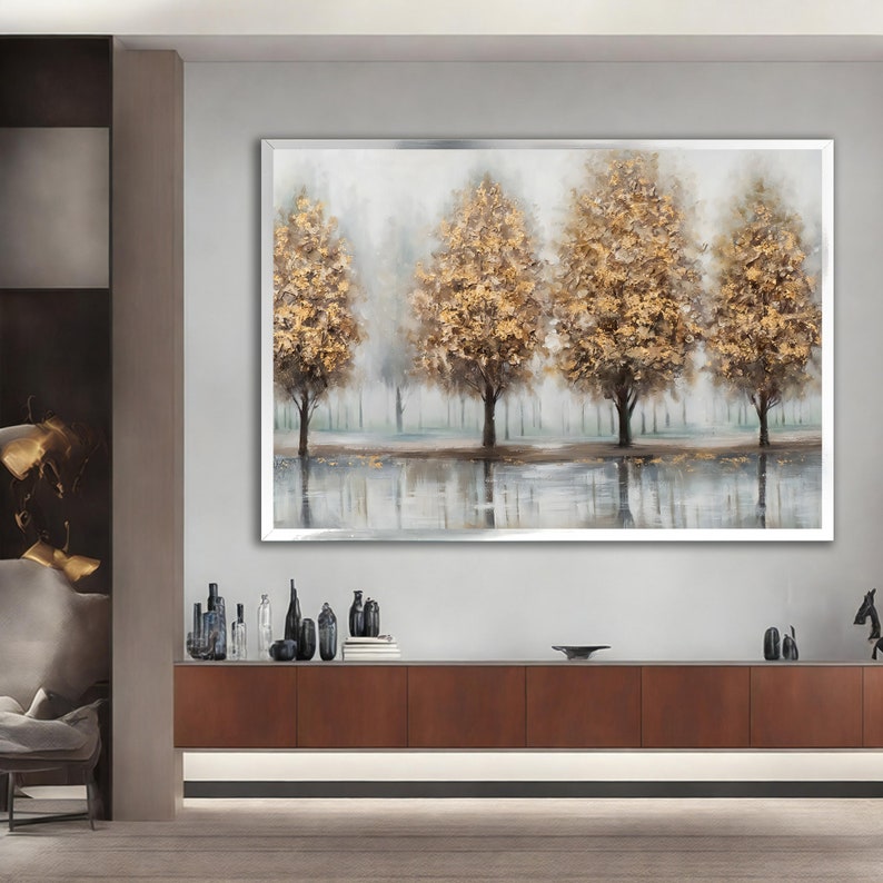 Abstract Tree Art Tree Painting Wall Art Canvas Art Original Artwork ...