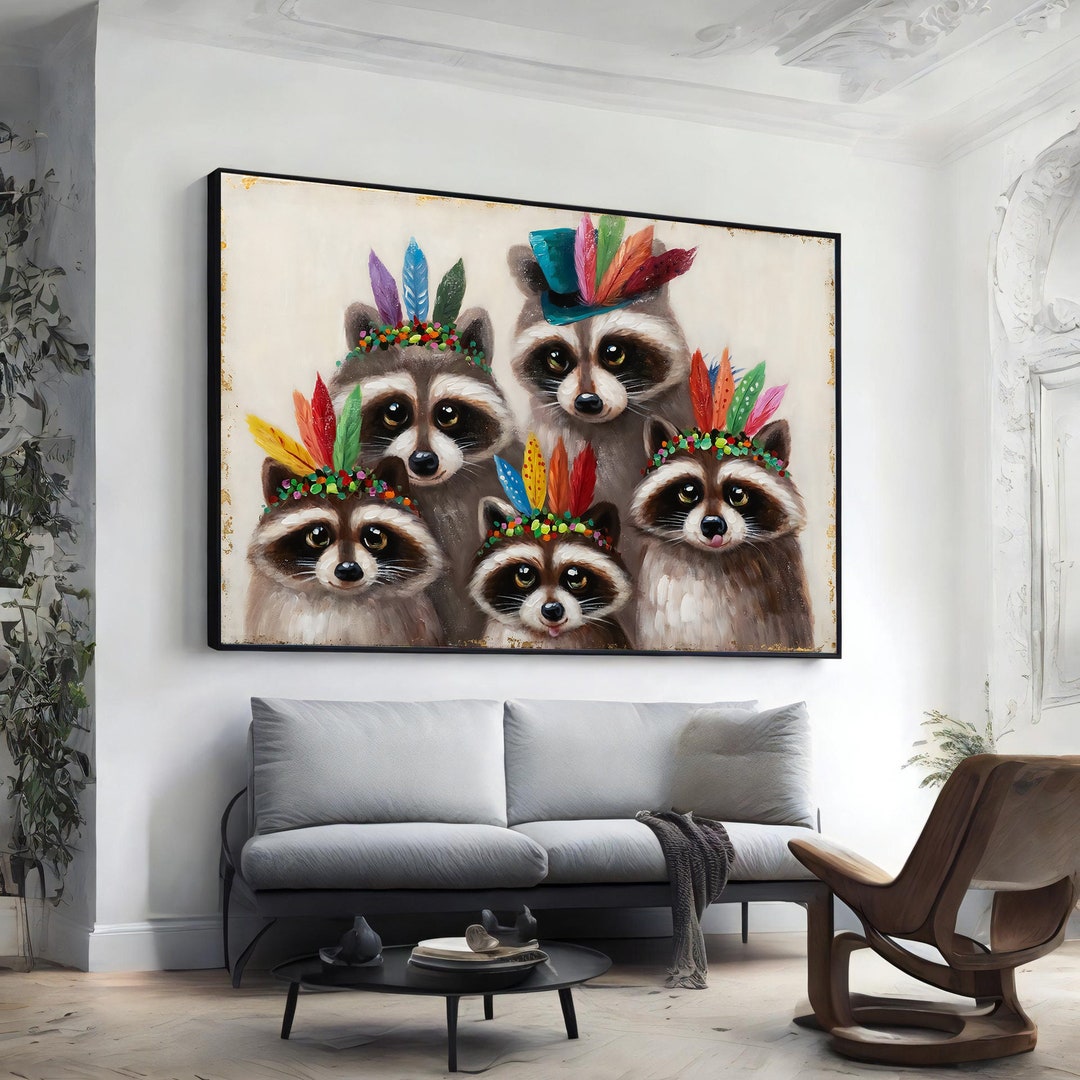 Cute Cartoon Racoon, Trash Panda Art, Cute Animal Prints, Fantasy Art ...