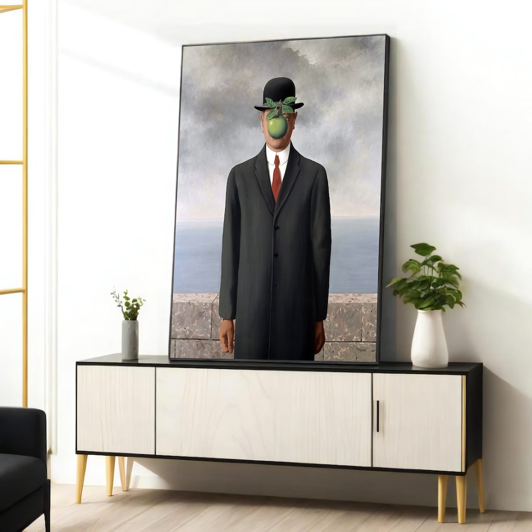 Surrealist 'man of Sun' by Rene Magritte - Authentic Vintage Style ...