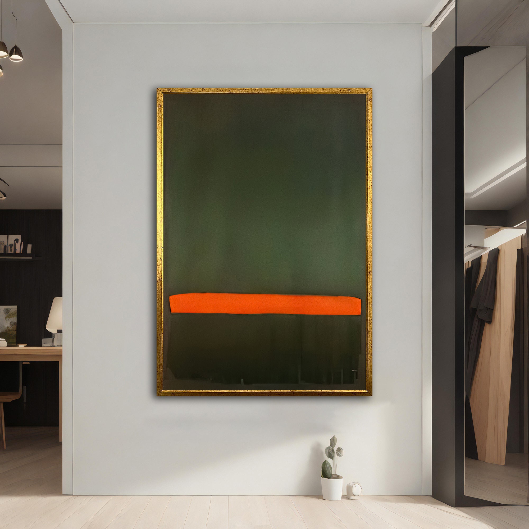Mark Rothko Green and Orange Canvas Painting, Rothko Reproduction ...