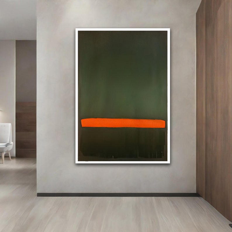 Mark Rothko Green and Orange Canvas Painting, Rothko Reproduction ...