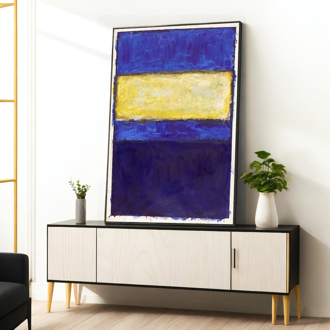 Mark Rothko Blau und Gelb Leinwand Wandkunst, Rothko Reproduktion ...