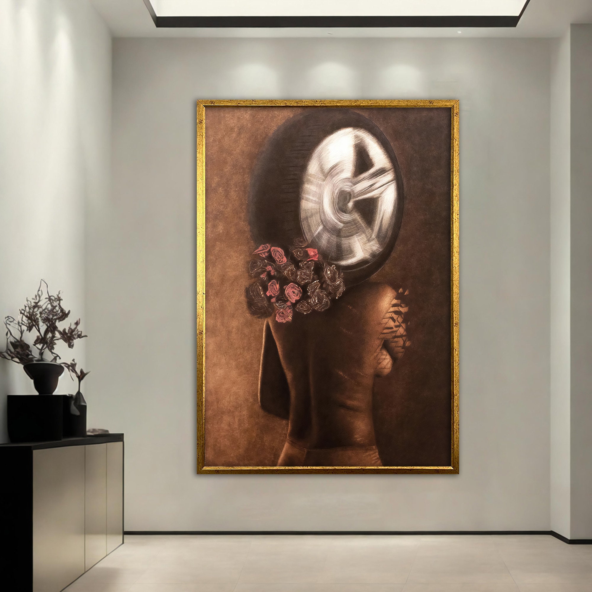 African Women Art Decor, African Girl Canvas Wall Art, Ethnic Art, Extra Large Wall Art, Wall ...