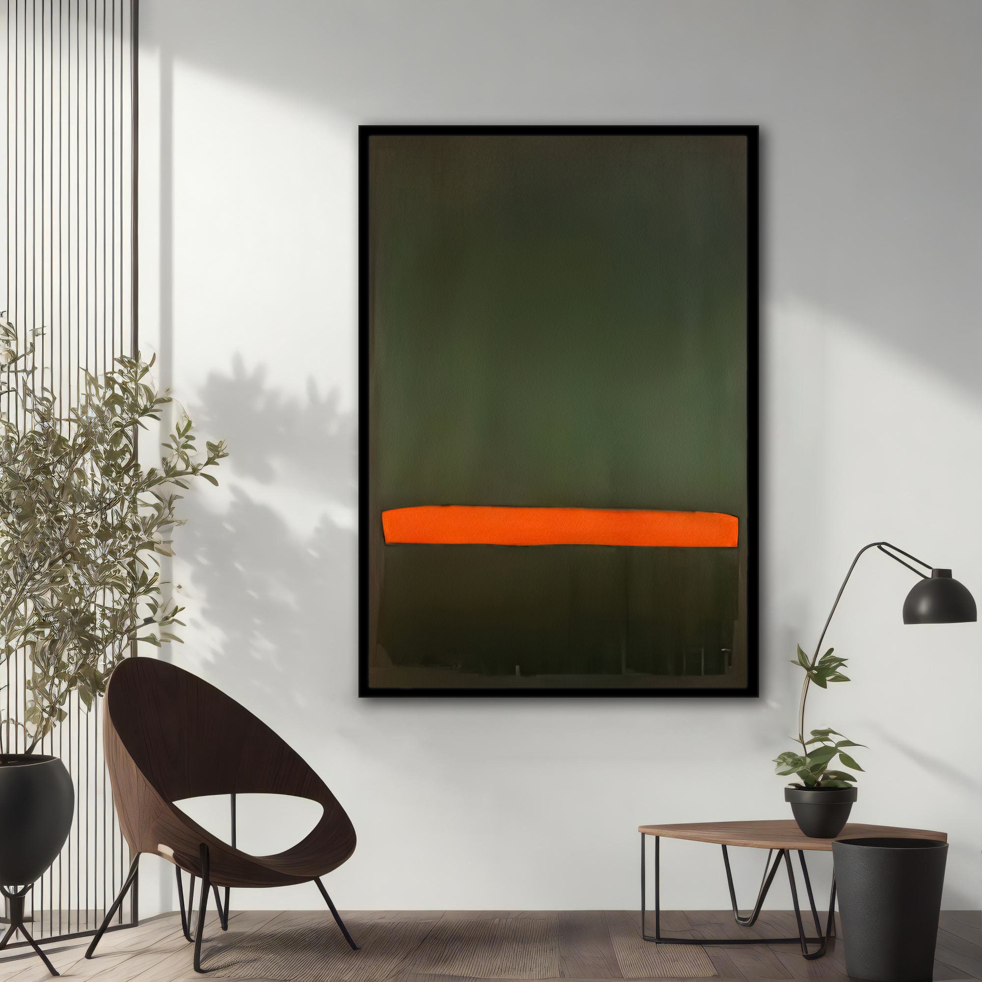 Mark Rothko Green and Orange Canvas Painting, Rothko Reproduction ...