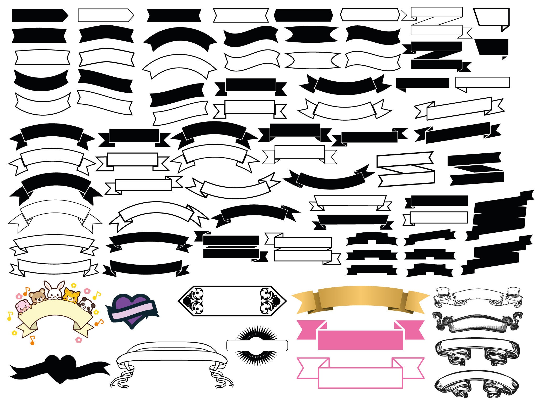 49 Banner-Svg-Bundle, Header-Svg-Bundle, Banner Clipart, Banner Png ...