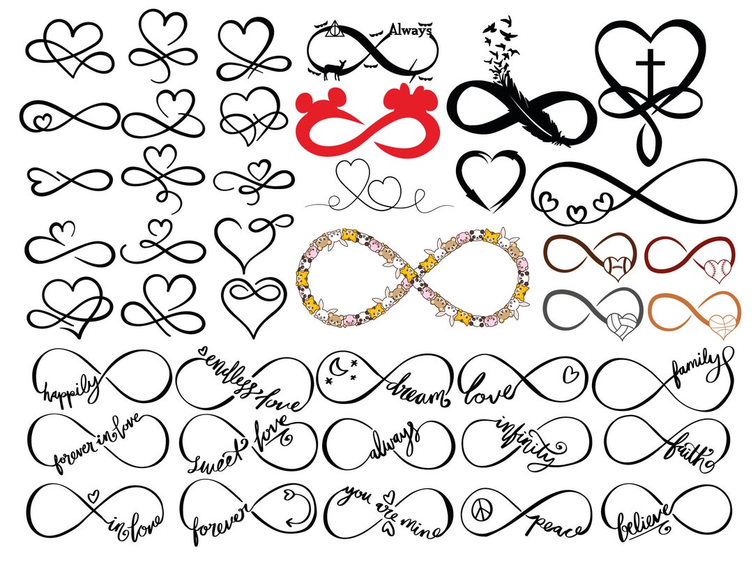 42 Infinity SVG Bundle, Infinity Love SVG, Love SVG, Heart Svg ...