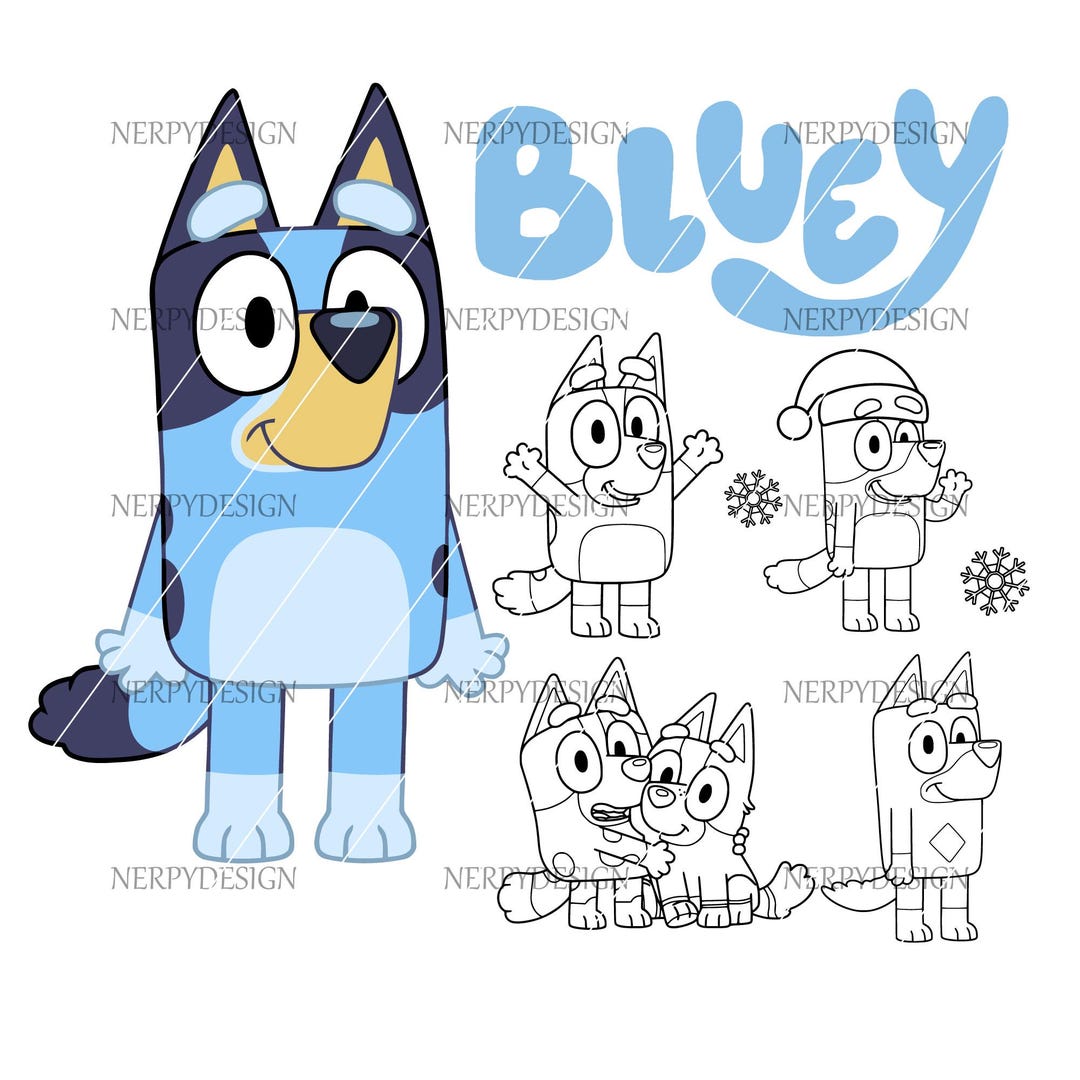 Bluey Character Svg, Bluey Cut Files for Cricut, Bluey Layered Svg ...