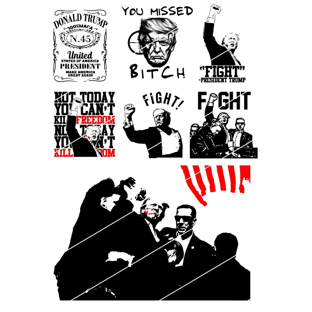 Trump Shoot Fight Bundle, Make America Great Again, Fight PNG, You ...