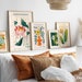 Botanical Flower Market Color Block Digital Prints Mid Century Modern ...