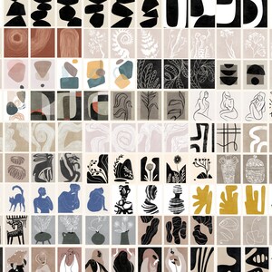 Mid Century Modern Abstract Printable Art for Framing| Neutral Boho ...