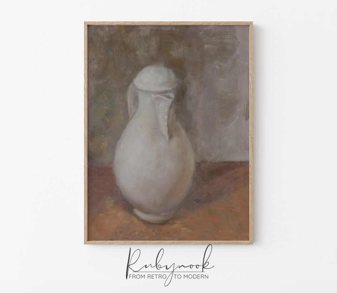 Neutral Still Life Wall Art Printable Rustic Pottery Artwork for ...
