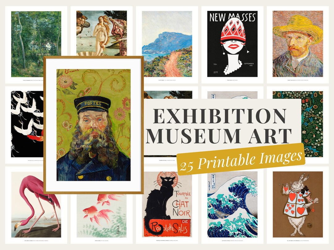 Printable Museum Art Bundle, 25 High-res Vintage & Modern Masterpieces ...
