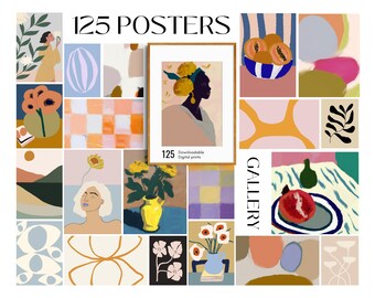 Mid Century Modern Abstract Printable Art for Framing Neutral Boho ...