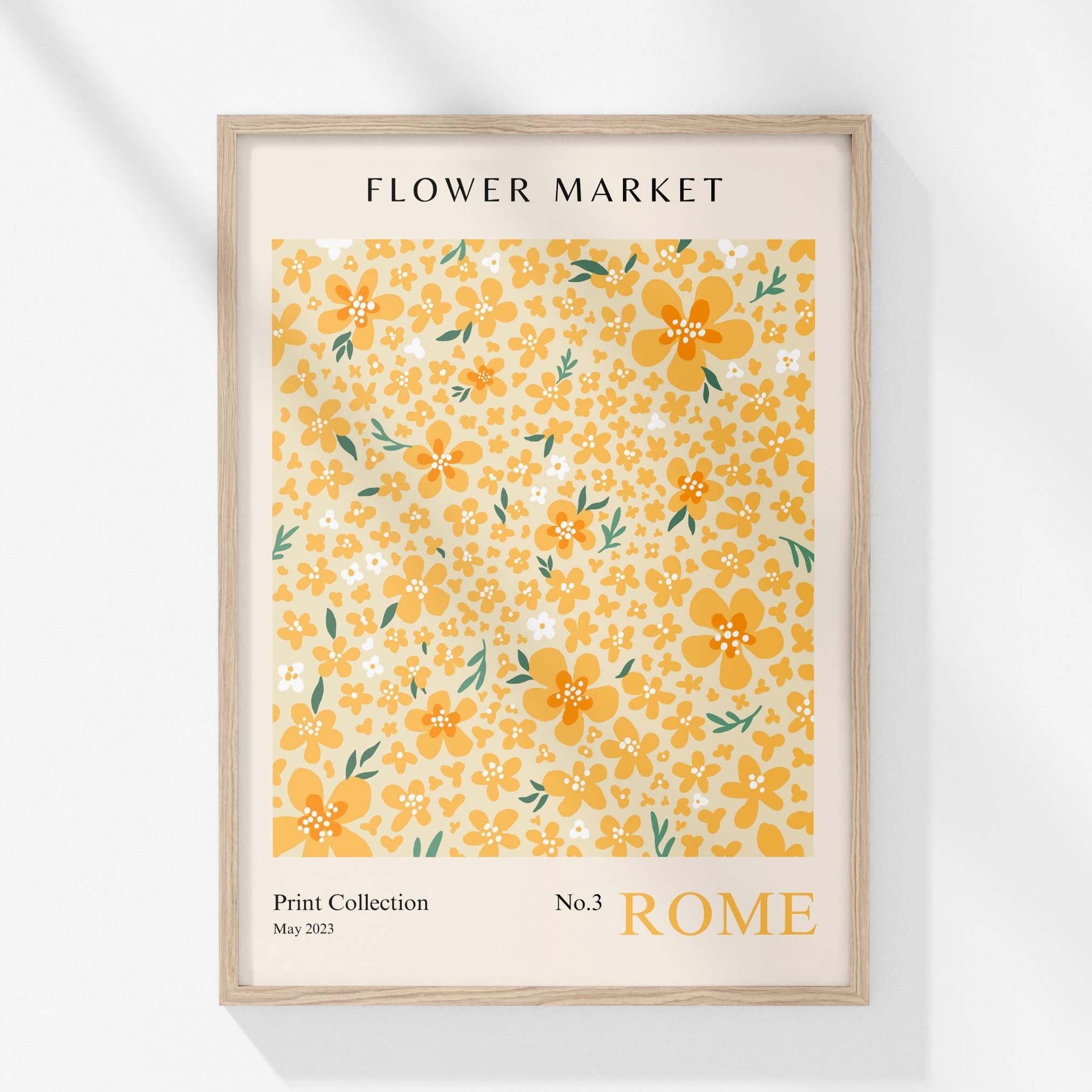 Wall Art Flower Market Printable Set Botanical Poster Bundle Modern ...