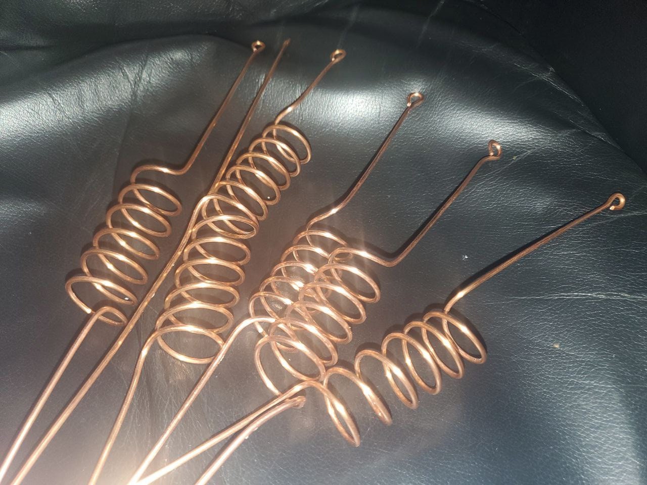 6 Spiral Copper Antennas for Electro-culture for Healthy Indoor Plants ...