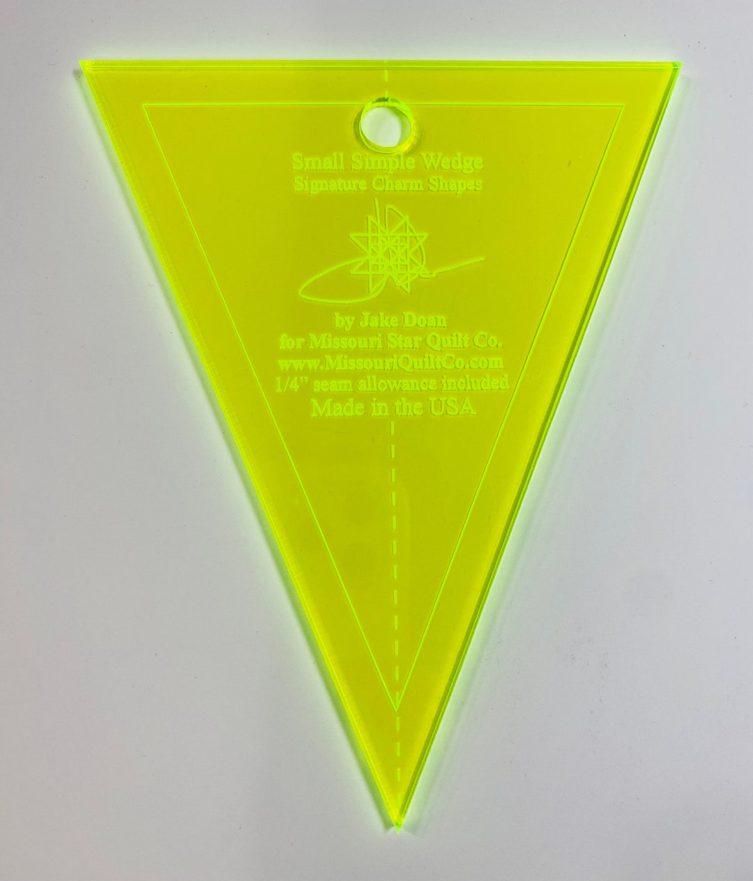 Small Simple Wedge Acrylic Template - by Jake Doan for Missouri Star ...