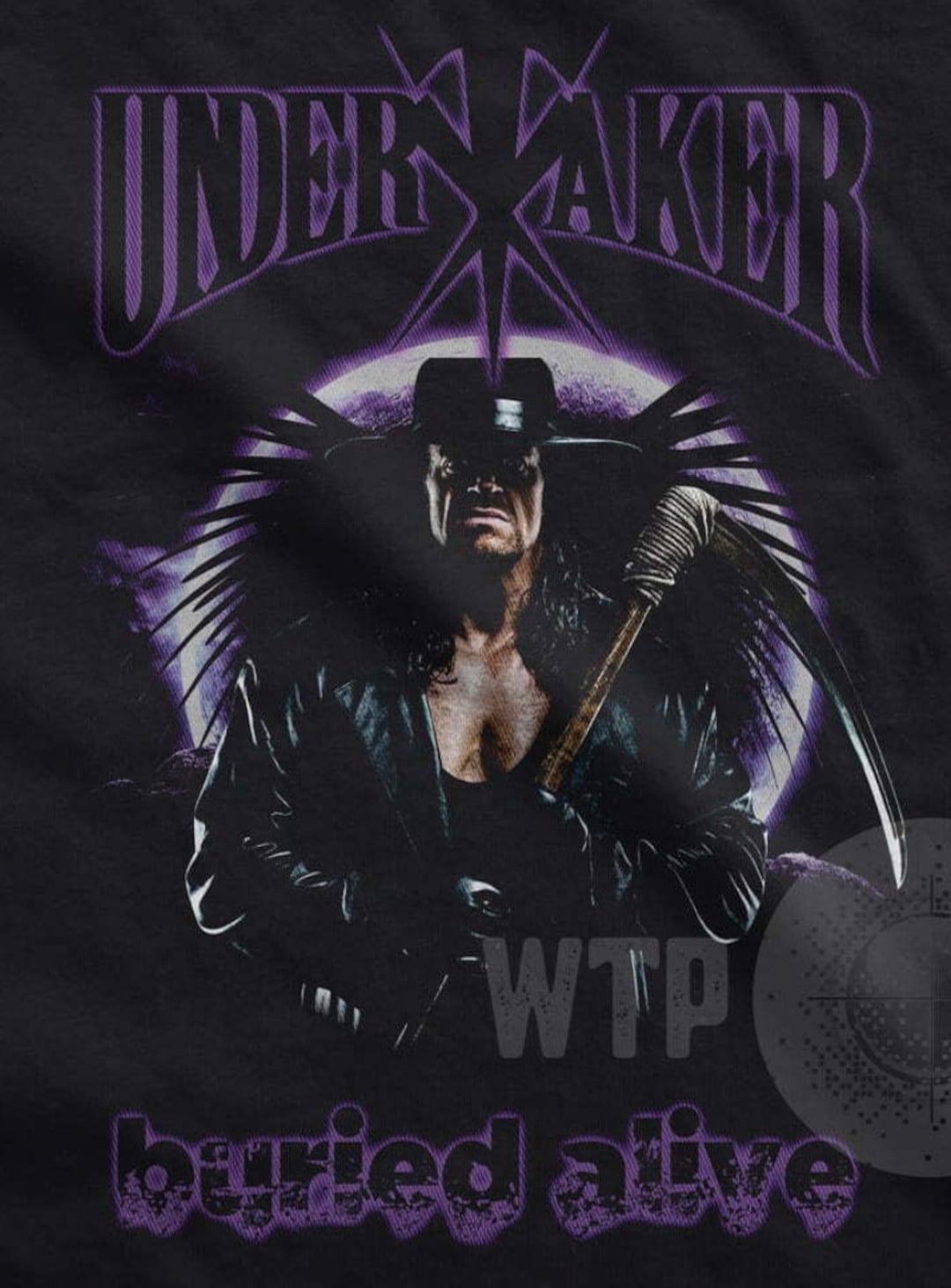 Undertaker Wrestling Icon WWF Tall Strong Wrestler Black Hat Black ...