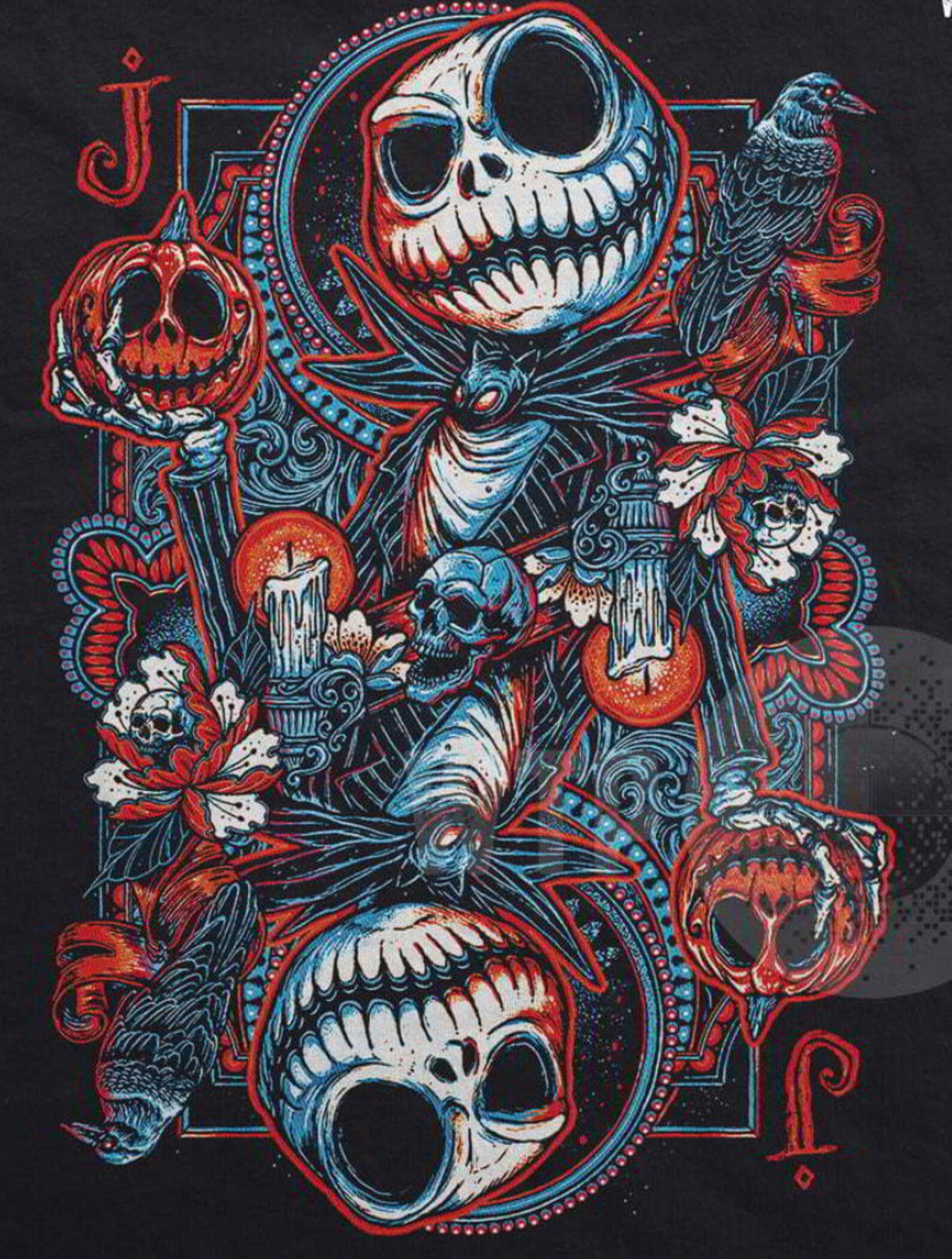 Horror Ace of Jack Card Png Raven With Skulls and Candles Imagery Skull ...