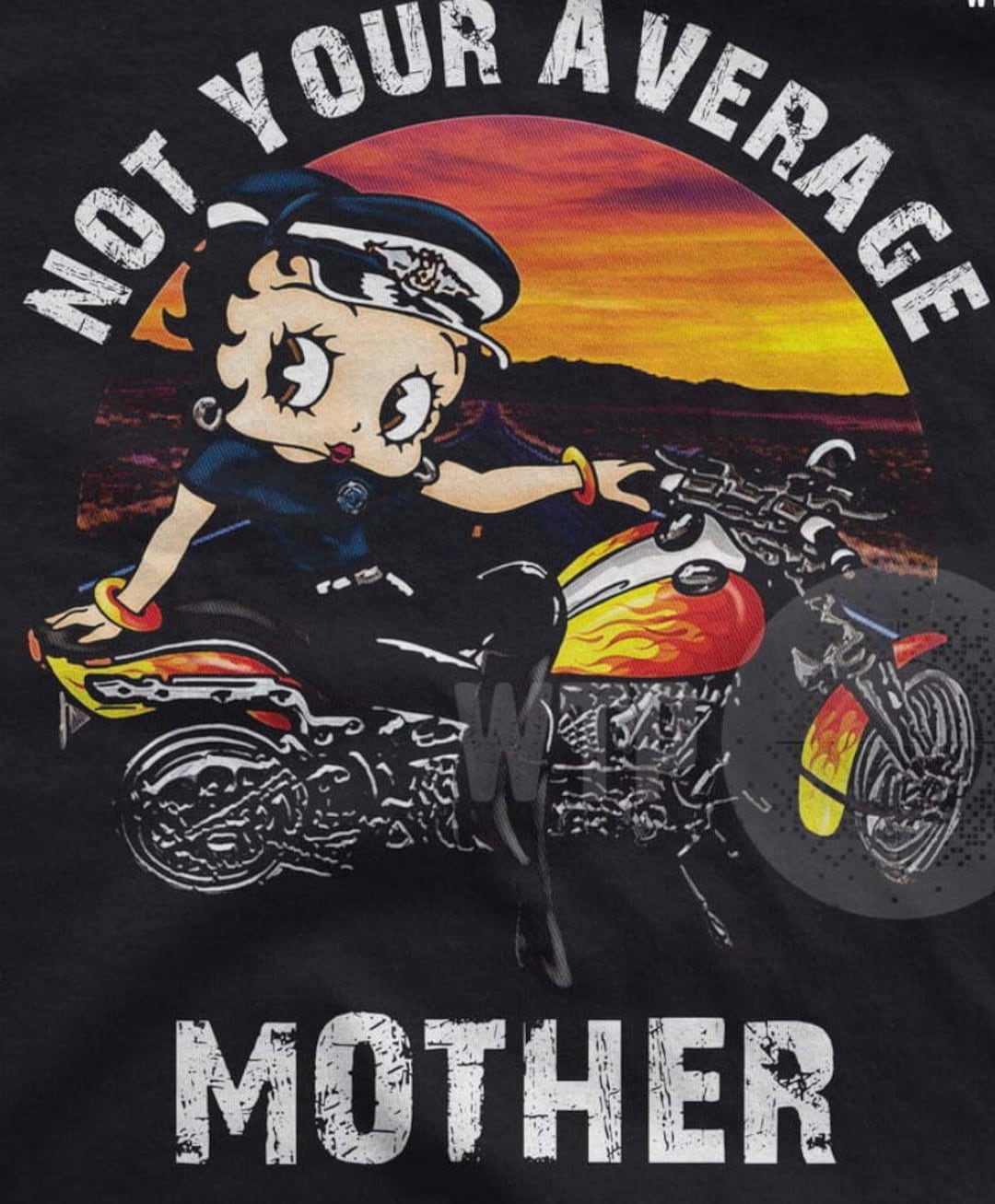 Cartoon Biker Betty Boop Png Police Hat Betty on Her Harley Png Betty ...