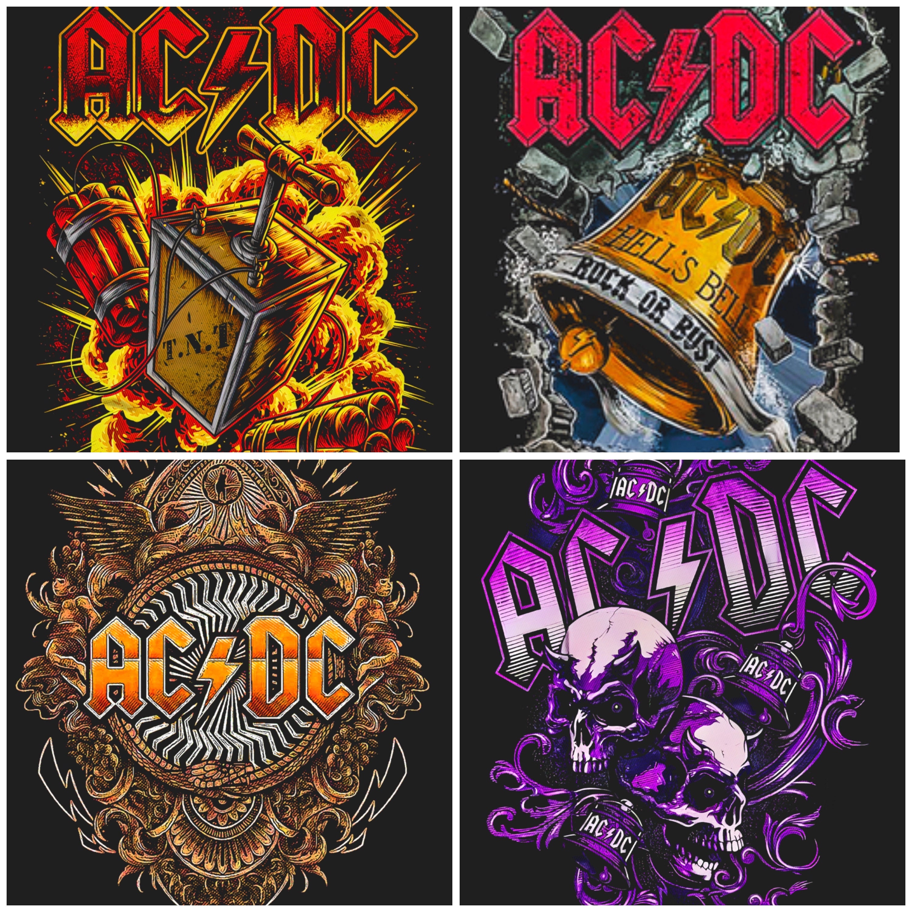 ACDC Png Bundle Design Metal Band Hells Bells Hard Rock TNT Designs ...