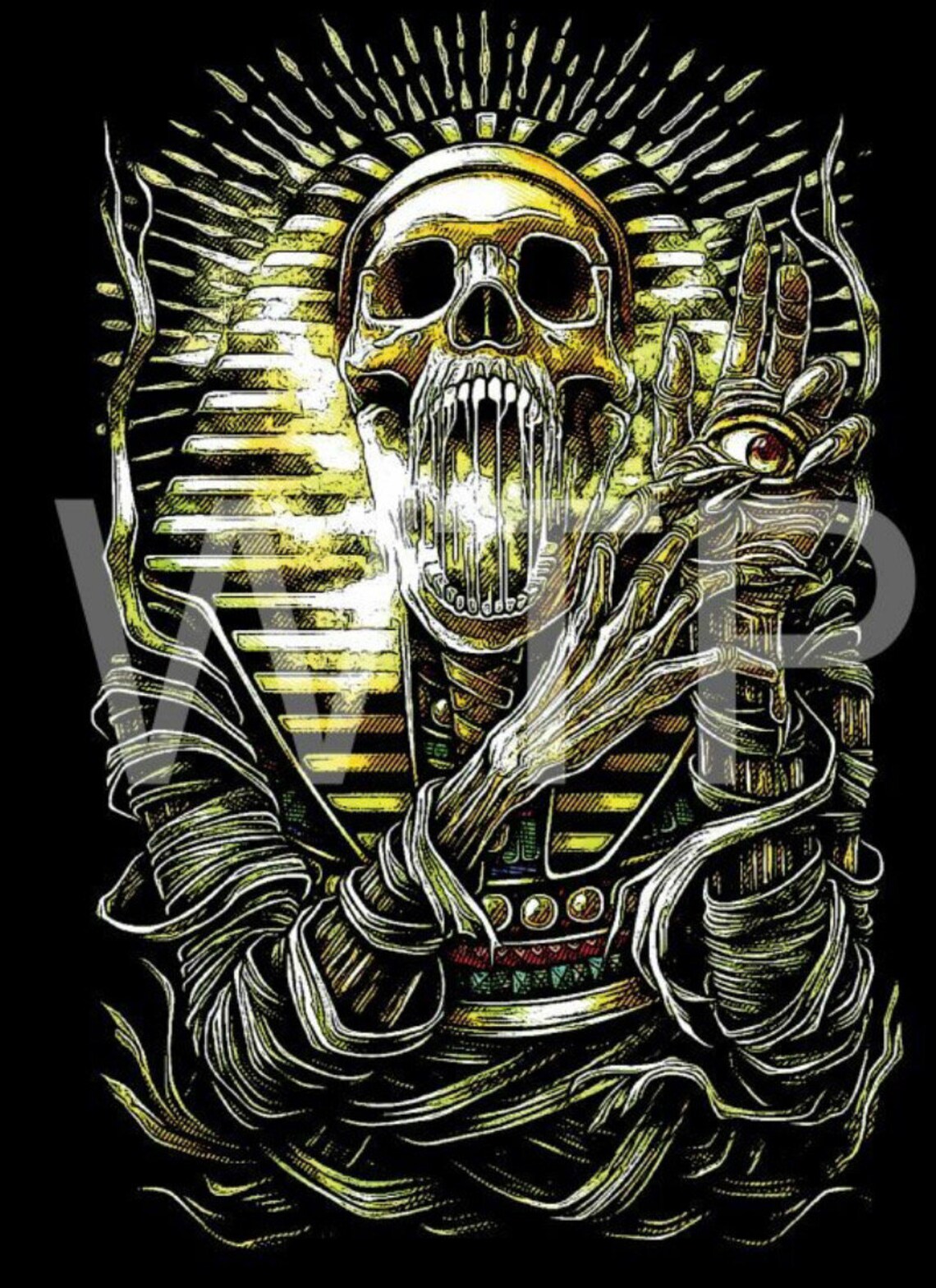 Mummy With Eye of Ra in Hand Pharaoh King Mummy Eye of Ra Mummy ...