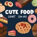 Food Clipart, Donut Clipart, Cute Food Clipart, Digital Download, Food ...