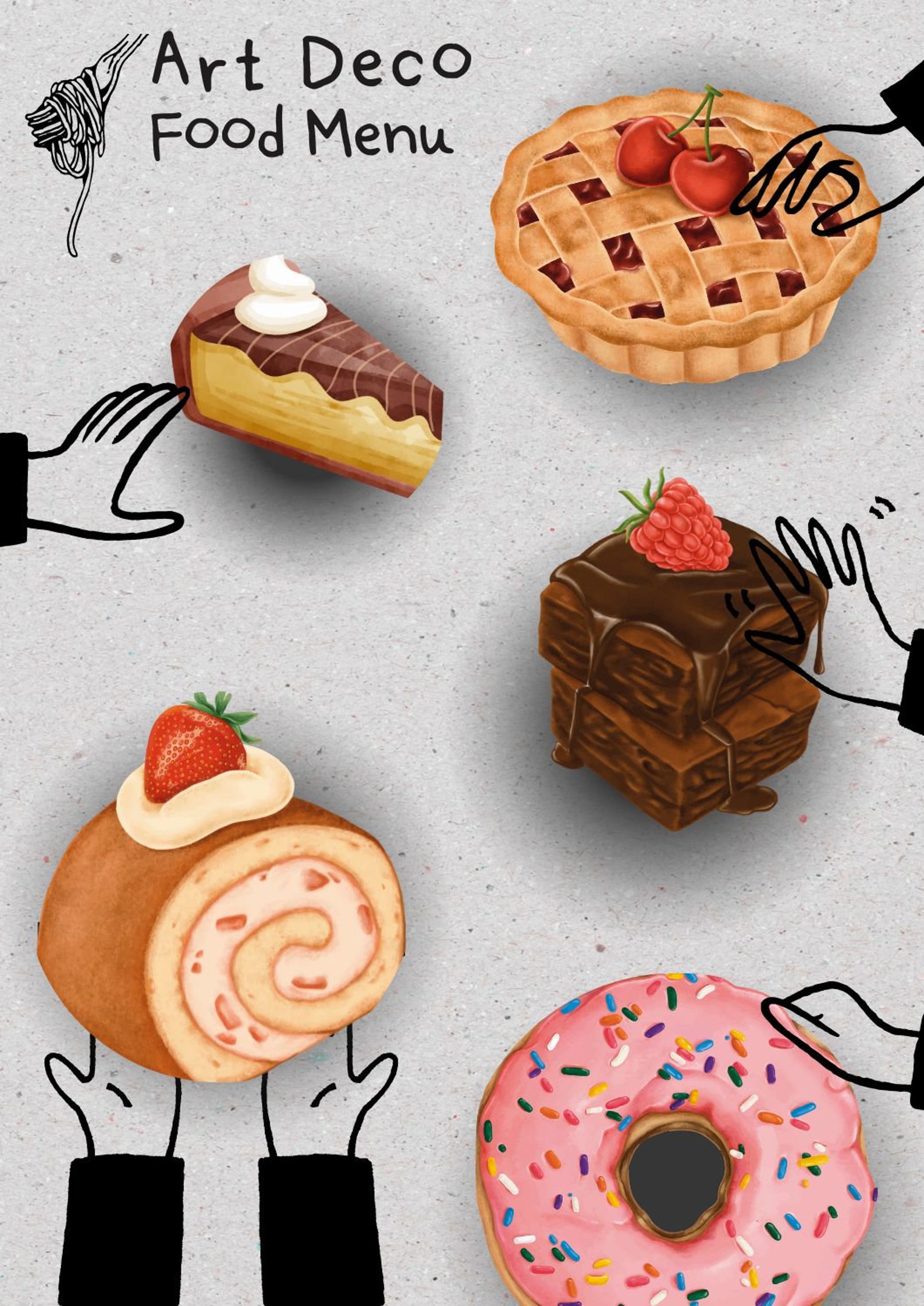 Food Clipart, Donut Clipart, Cute Food Clipart, Digital Download, Food ...