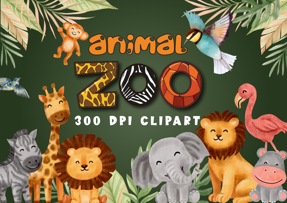 Jungle Animals Clipart, Zoo Clip Art, Jungle Clipart, Animals Clipart ...