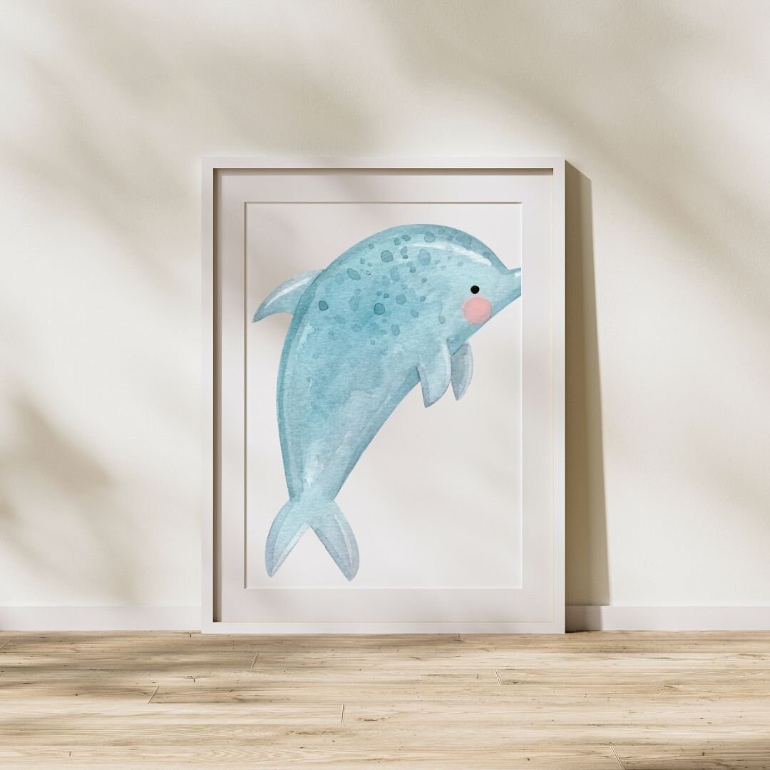 Sea Watercolour Clipart, Watercolor Sea Animals Clipart, Cute Ocean ...