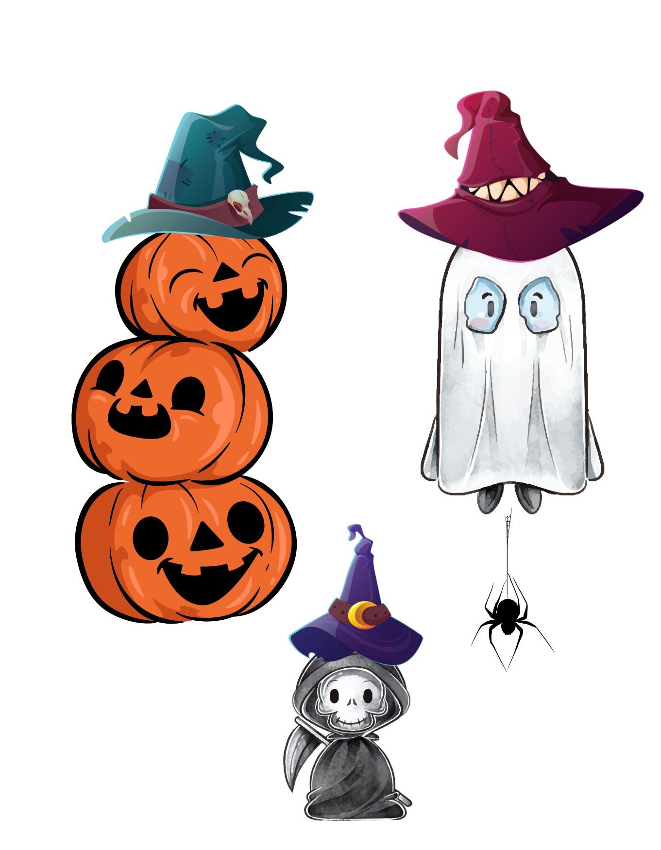 Witch Clipart, Witch Hat Clipart, Watercolor, Halloween, Clip Art ...