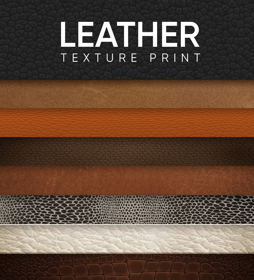 Digital Leather Texture, Leather Texture Background Bundle, Leather ...