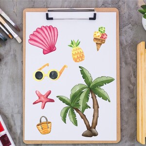 Summer Clipart Set, Summer Clipart, Seasonal Clipart, Party Clipart ...