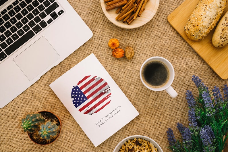 4th of July Notebook Cover Printable, Patriotic Notebook Cover ...