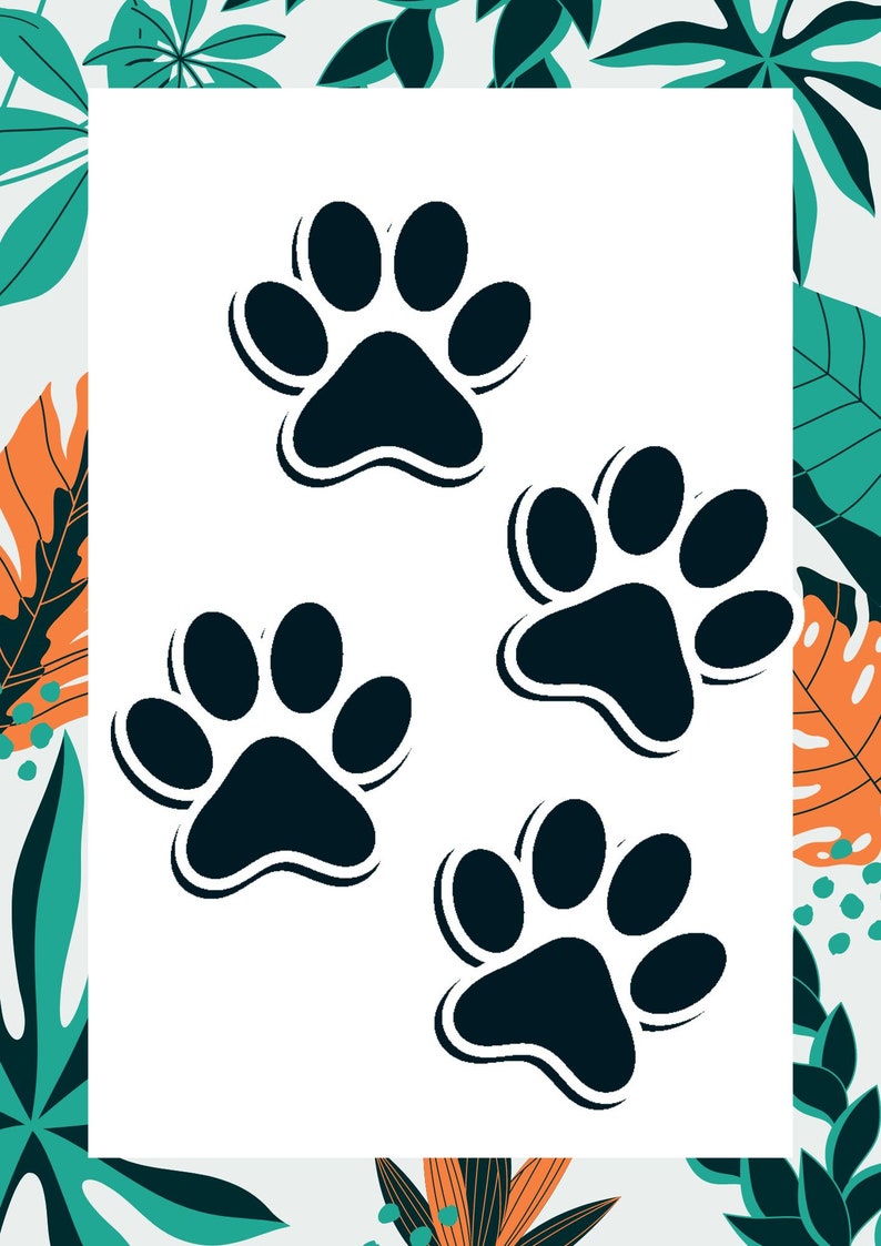 Paw Print Svg, Dog Paw Prints Svg, Dog Svg, Paw Svg, Animal Paw Svg ...