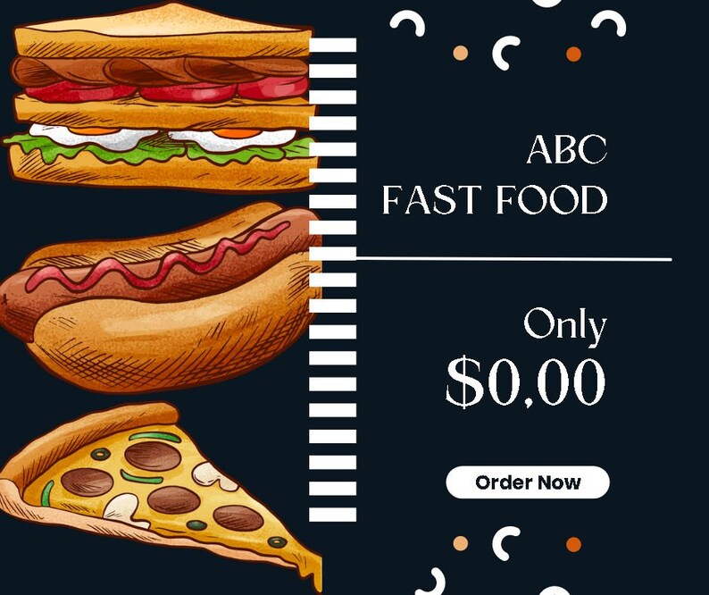 Fast Food Clipart, Fast Food Clip Art, Cute Fast Food Clipart, Pizza ...