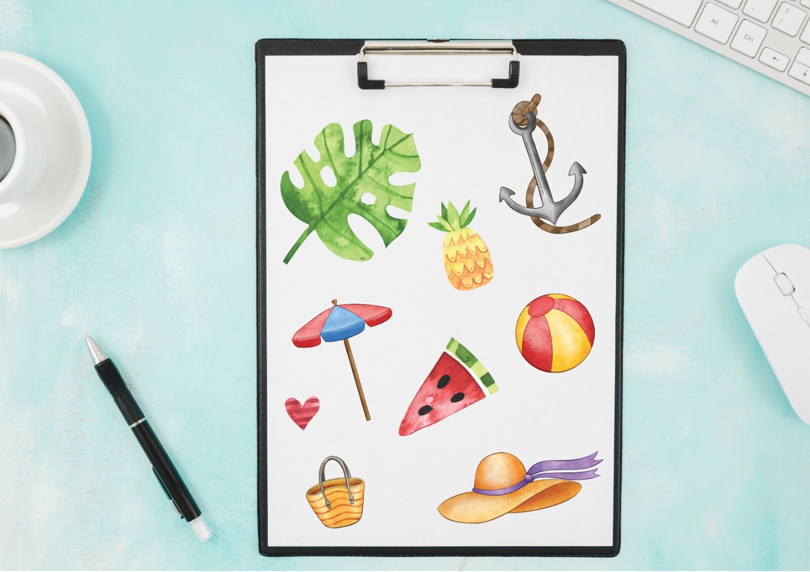 Summer Clipart Set, Summer Clipart, Seasonal Clipart, Party Clipart ...