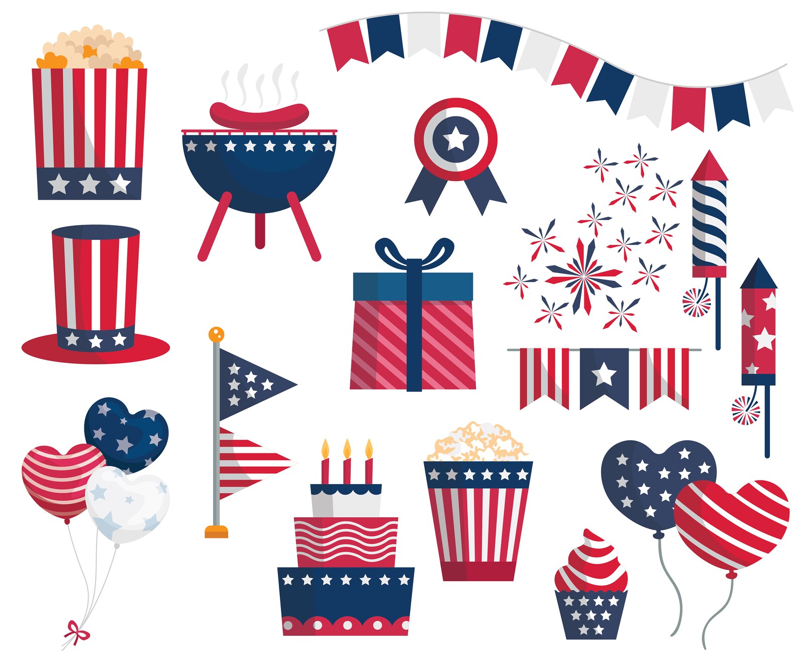 4th of July Clipart. 4th of July Clip Art. America Clipart ...