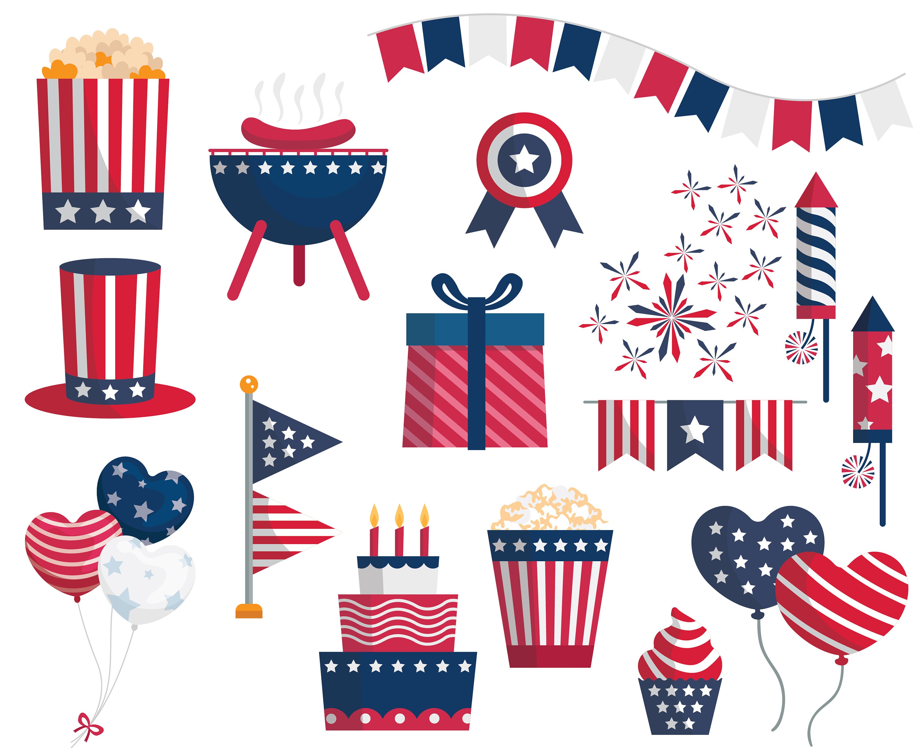 4th of July Clipart. 4th of July Clip Art. America Clipart ...