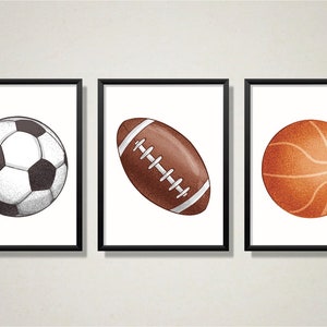 Watercolor Sports Clipart, Football, Basketball, Baseball, Soccer ...