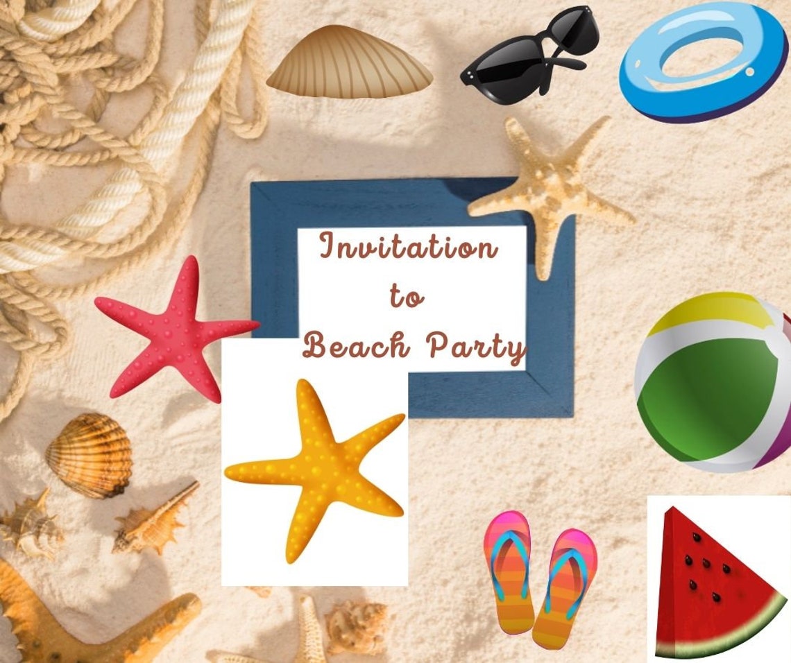 Beach Clipart Set, Summer, Clip Art Set, Instant Download, PNG, Beach ...