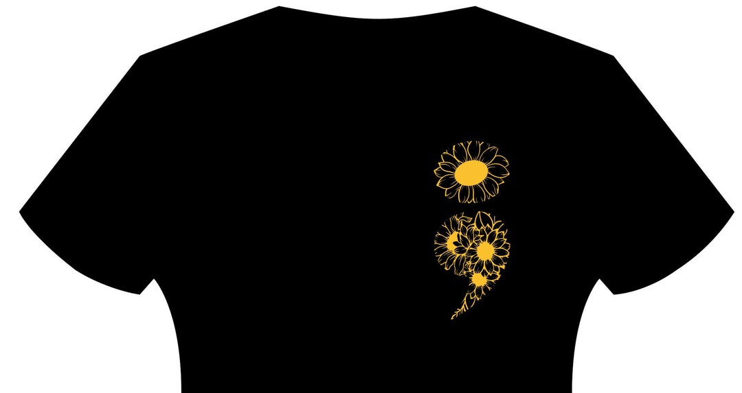 Mental Health Semicolon T-shirt - Etsy
