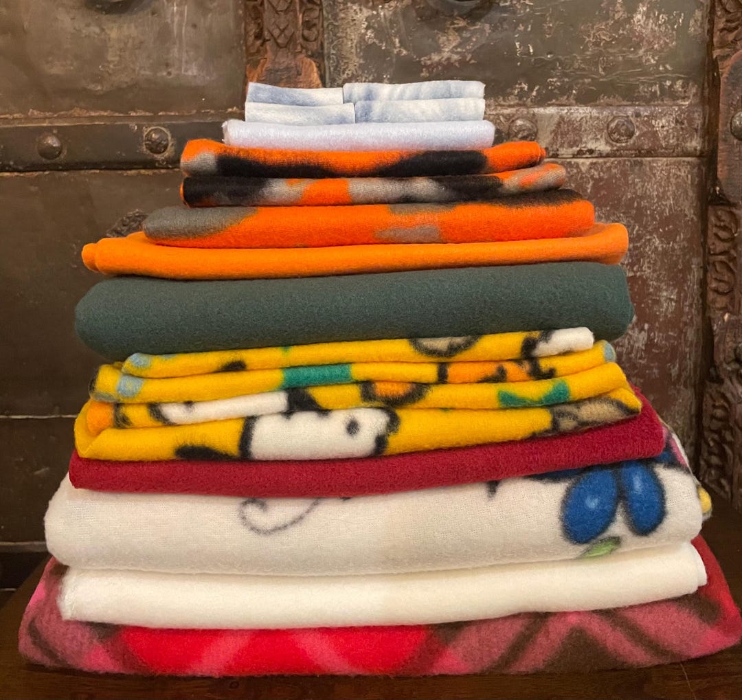 FLEECE Scraps 2lb 4.0oz. Mixed Sizes of Prints and Solids Featuring ...